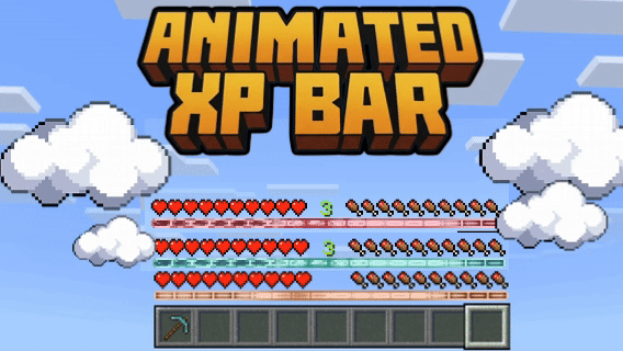 Animated XP Bars Texture Pack (1.21) – MCPE/Bedrock | ModLB