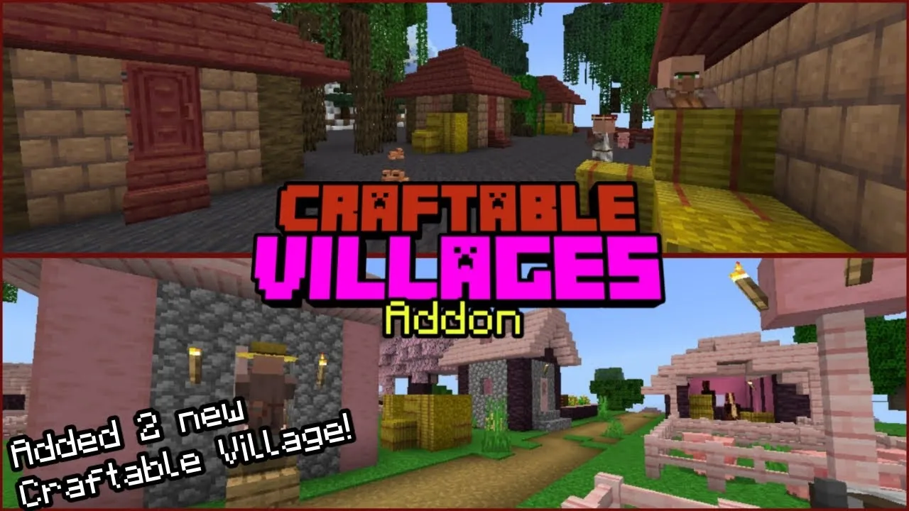 Craftable Villages Addon for Minecraft PE 1.21, 1.20 – MCPE/Bedrock Mod ...