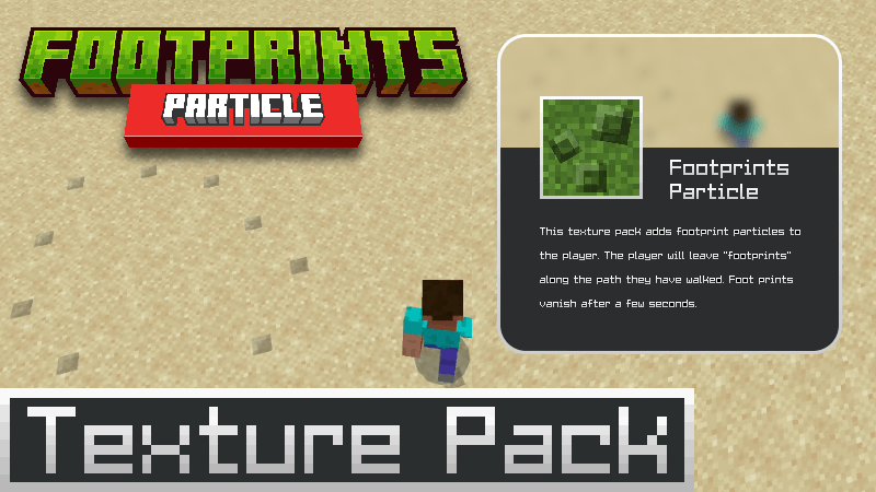 Footprints Particle Texture Pack (1.21) – MCPE/Bedrock | ModLB
