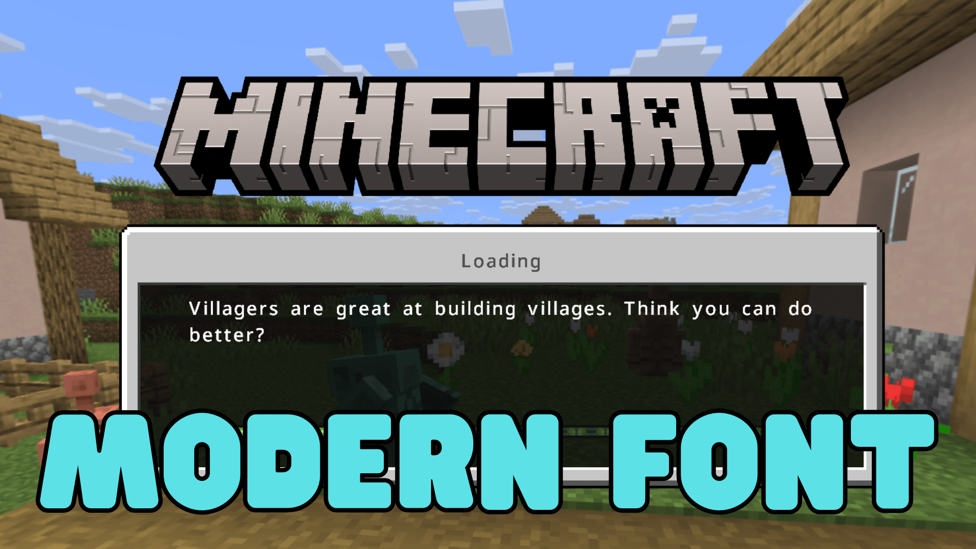 Modern Font Texture Pack (1.21, 1.20) – MCPE/Bedrock | ModLB