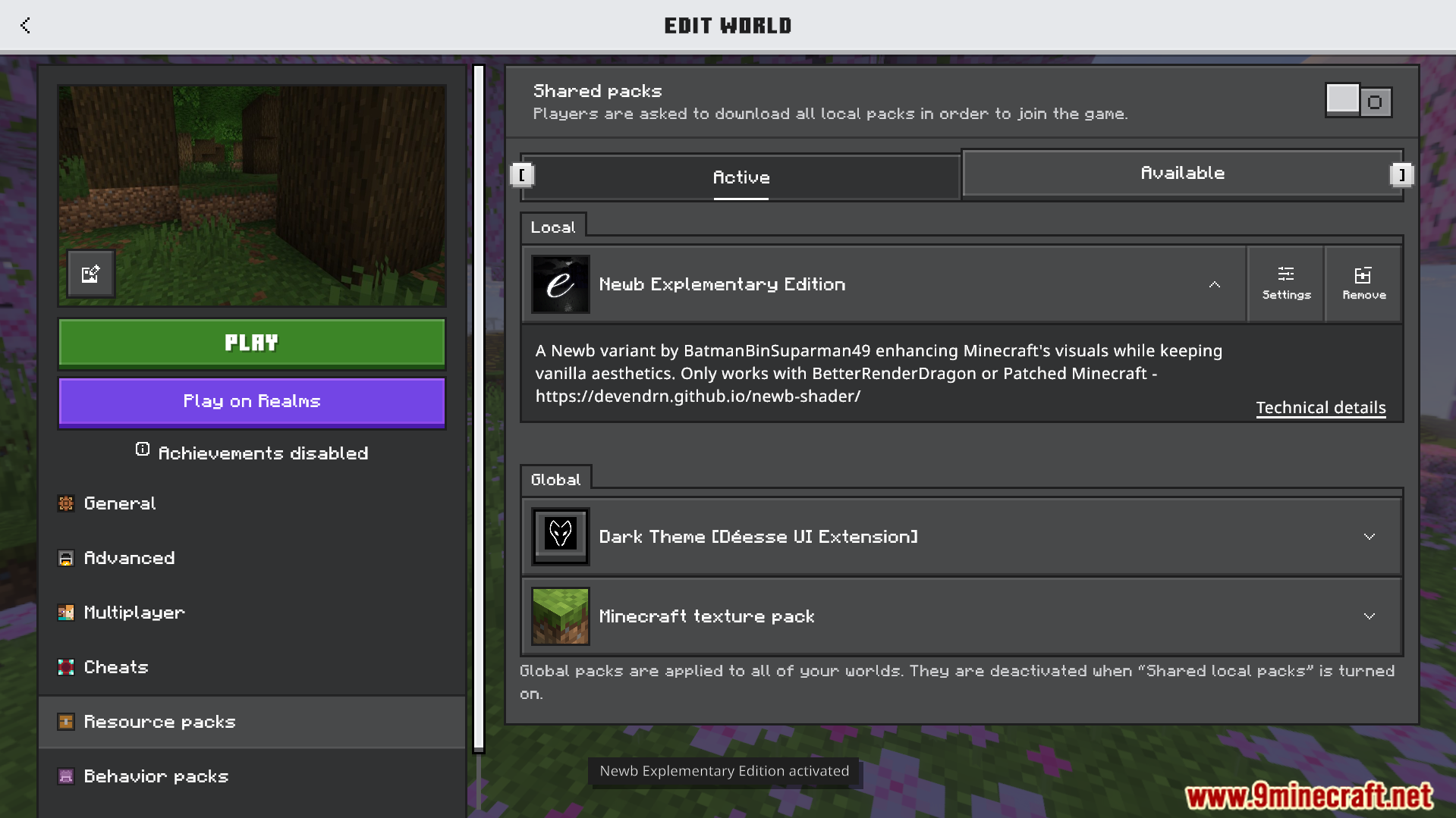 Newb Explementary Edition Shader (26.x) – Clear Reflections And Night ...