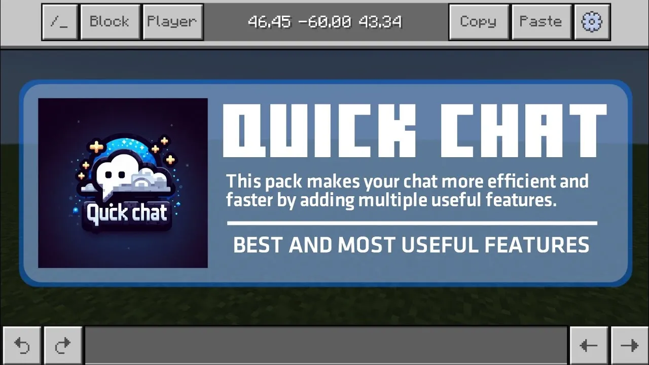 Quick Chat Texture Pack (1.21) – MCPE/Bedrock | ModLB