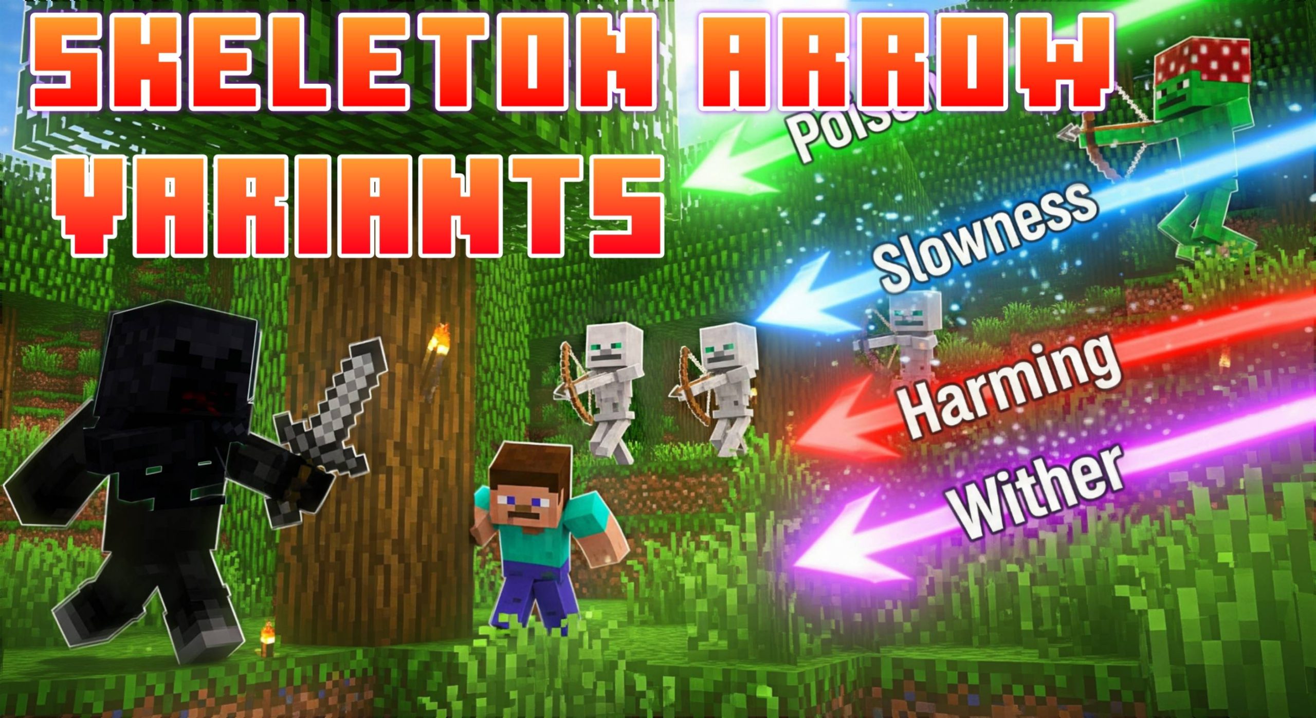 Skeleton Arrow Effect Variants Addon (1.21) – MCPE/Bedrock | ModLB