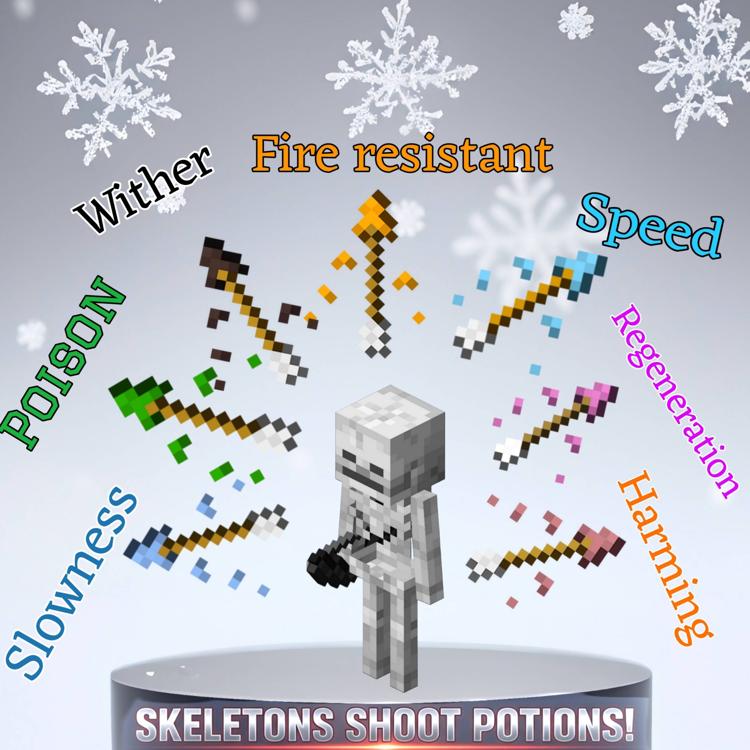 Skeleton Arrow Effect Variants Addon (1.21) – MCPE/Bedrock | ModLB